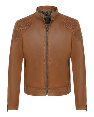 Belstaff Legacy Outlaw Lederjacke mit schmalem Stehkragen in