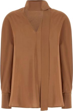 Max Mara Femme, Blouses et Chemises, Brun, Taille: 36 FR Collection Chemises &Eacute;l&eacute;gantes