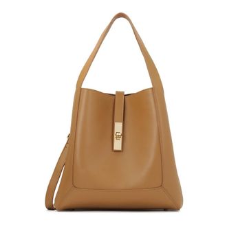 Kazar Hellbraune Handtasche mit elegantem Verschluss - - Bags - Damen - Braun - ONE SIZE