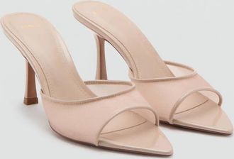 Mango Sandales pointues &agrave; talon nude - Femme - 35 - MANGO
