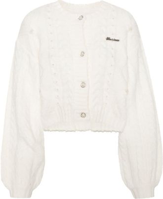 Musium Div. Cardigan mit Logo - Nude