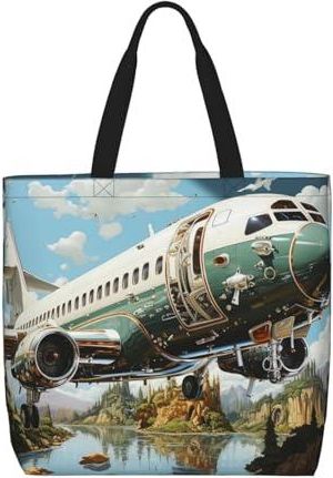 Generic Avion Sac A Main Femme Grand Sacs L&eacute;ger Sac Cabas Pour Shopping Plage Universit&eacute;