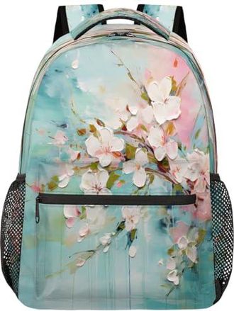 Generic Fleurs Peintes &Agrave; LHuile Cartables Scolaires Confort Sacs A Dos Antivol Sac &Agrave; Dos Pour Plein Air Sport Camping 29X40Cm