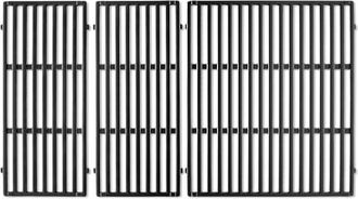 Weber Crafted Grillroste, passend f&uuml;r Genesis 400 Serie (ab 2016) -dreiteilig, aus porzellanemailliertem Gusseisen - Schwarz (7854)