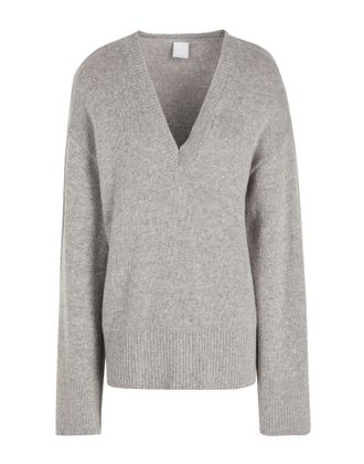 8 by YOOX RIBBED KNIT V-NECK OVERSIZED SWEATER