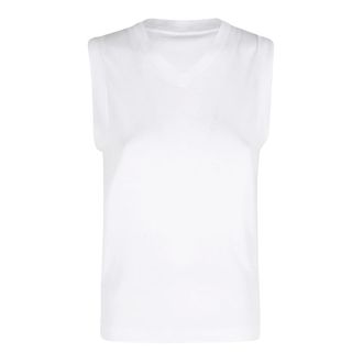 Vince Femme, Tops, Blanc, Taille: 38 FR High V Shell