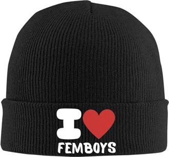 Generic Chapeau dHomme, JAdore Les Femboys I Heart Femboys Tuque pour Femmes Gar&ccedil;ons Bonnet dHiver Cadeau de Chapeau