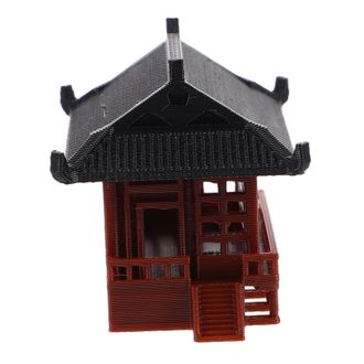 Artibetter Kleiner Pavillon Modell Aus Harz Mikrolandschaft Gartendekoration Bonsai Zubeh&ouml;r Schreibtisch Ornament Nat&uuml;rliche Bergszene