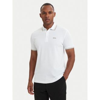 HUGO BOSS Poloshirt Paddy 50469055 Wei&szlig; Regular Fit