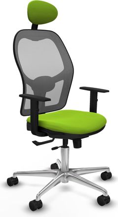 Piqueras y Crespo Jorquera 24-Stunden-Stuhl mit 1D-Armen, h&ouml;henverstellbarer Lendenwirbelst&uuml;tze und festem Kopfteil, ausgestattet mit Syncro/Traslack und injiziertem Sc