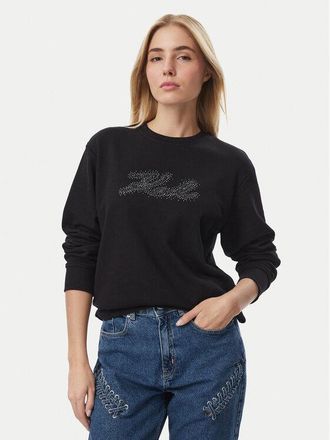 Karl Lagerfeld Sweatshirt Rhinestone B4W20007 Schwarz Relaxed Fit