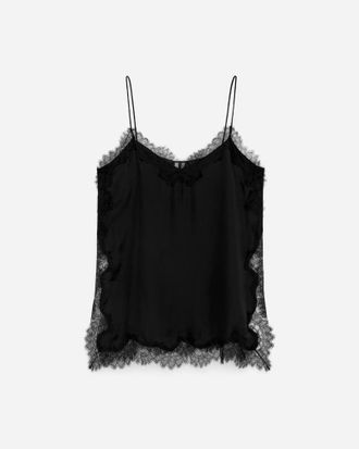 Arket Tr&auml;gertop Mit Spitze -Schwarz