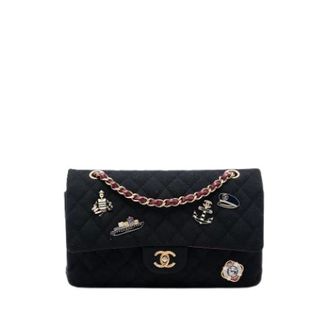 Chanel Pre-owned Vintage Quilted Jersey Shoulder Bag - Femme - Pre-owned - Noir - Taille: ONE Size