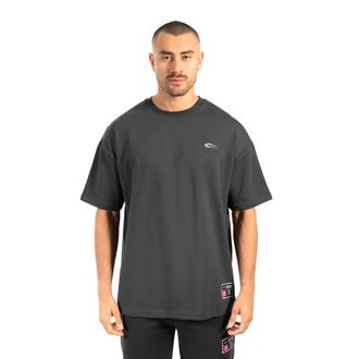 Smilodox Herren T-Shirt Rayk - Locker geschnittenes Oversize Shirt mit auff&auml;lligem Backprint, Logo auf der Brust und bequemem Rundhalsausschnitt f&uuml;r Moderne St