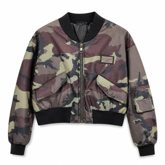 Dolce & Gabbana Kurze Bomberjacke - - Jackets - Damen - Gr&uuml;n - XL