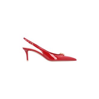 Valentino Garavani Femme, Chaussures, Rouge, Taille: 38 1/2 EU &Eacute;dition Audacieuse Escarpins Slingback VLogo