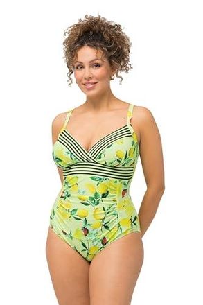 Ulla Popken Maillot de Bain Vicky Citronnelle 826549 pi&egrave;ce, Vert, 56 Femmes