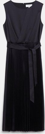 Comma Midikleid Kleid Satinkleid mit Pliss&eacute;e-Rock