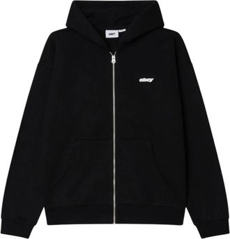 Obey Homme, Sweatshirts et sweats à capuche, Noir, Taille: XL Automne/Hiver 2025 Sweat à Capuche en Pile Brossé