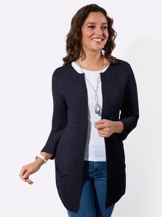 Witt Strickjacke Strickjacke 3/4-Arm Materialmix