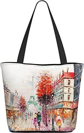 AOOEDM Sac shopping pour femme Tour Eiffel 33 x 28 x 19 cm. Le cadeau parfait pour la Saint-Valentin. Cest de la Saint-Valentin pour maman, fille, &eacute;pouse, et