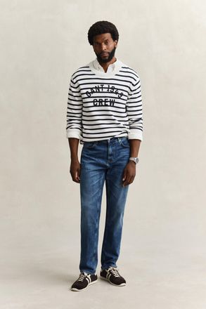 GANT Herren Regular Fit Jeans (40/32) MID Blau BROKEN IN