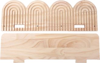 Generic Boho Floating Shelves | Wooden Wall Mounted Organizer | Rustic Bohemian Farmhouse Storage Shelf for Bathroom, Bedroom, Kitchen, Living Room & Office D