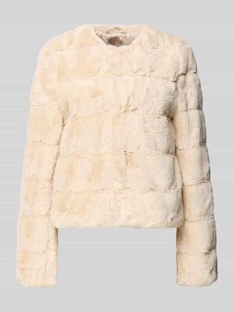 More & More Jacke aus Kunstfell mit Rundhalsausschnitt