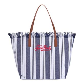 MC2 Saint Barth Gestreifte City Bag mit Fransen - - Bags - Damen - Mehrfarbig - ONE SIZE