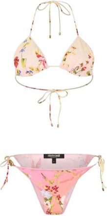 Roberto Cavalli Femme, Maillots de bain, Multicolore, Taille: 36 FR Miami Flowers Print Top Bikini