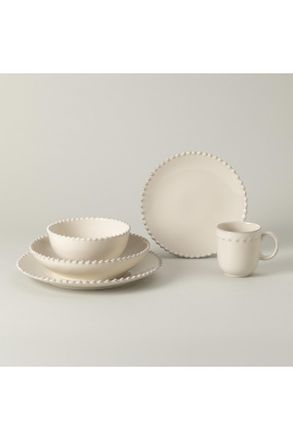 Costa Nova Kombiservice Pearl, Creme, Keramik, 5-teilig, 370 ml,800 ml, Handmade in Europe, Essen & Trinken, Geschirr, Geschirr-Sets, Kombiservice