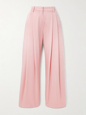 Nina Ricci Hose Mit Weitem Bein Aus Cr&ecirc;pe Mit Falten - Pink