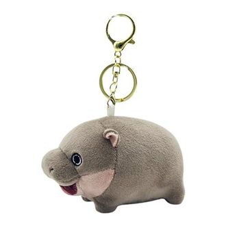 Generic Porte-cl&eacute;s hippopotame en peluche - Adorable pendentif en forme danimal | Porte-cl&eacute;s rembourr&eacute; de 10 cm, accessoire largement utilis&eacute; pour la d&eacute;corati