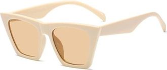 Generic Lunettes De Soleil Homme &Agrave; Monture Fine For Les Trajets Domicile-travail, D&eacute;coratives For Femmes For Sports Plein Air(Beige)