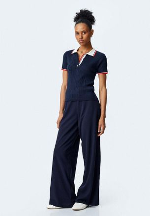 Koton Kurzarmpullover Polokragen Mit Kn&ouml;pfen Kurzarmpullover