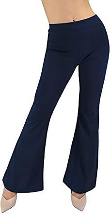 JOPHY & CO. 6038 Pantalon pattes deph en tissu léger, stretch et confortable, fabriqué en Italie, pour femme, bleu foncé, S