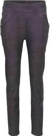 Malito more than fashion Malito Z046 Legging pour femme - Pantalon de sport basique uni - Jeggings en denim aspect jean - Pantalon de loisirs élégant, Jean noir, XXL