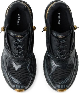 Versace Calf Leather Sneakers - Black
