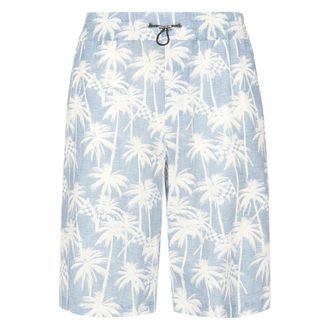 Philipp Plein Bedruckte Leinen-Bermudashorts - - Shorts - Herren - Blau - L