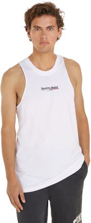 Tommy Jeans Herren Tank Top mit Logo, Weiß (White), XXL