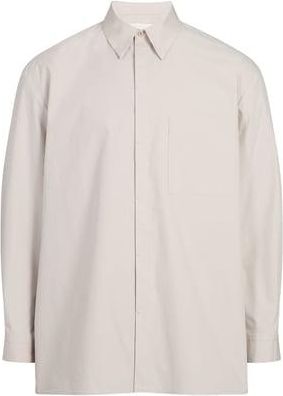 Amomento Chemise droite en coton m&eacute;lang&eacute;