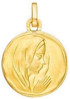 Brillaxis M&eacute;daille or jaune Vierge profil droit