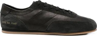 Common Projects Minimal Suede-panelled Leather Sneakers