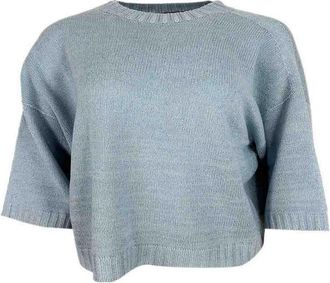 Fabiana Filippi Pull Col Rond - Bleu Clair