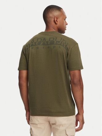 Napapijri T-Shirt Yourte NP0A8AU2 Dunkelgr&uuml;n Relaxed Fit