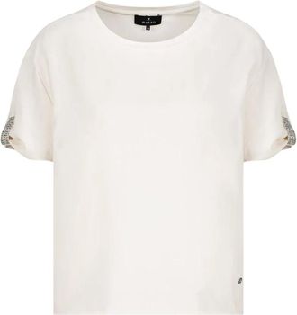 Monari Top kurze mouw 410731 - - Tops - Damen - Wei&szlig; - S