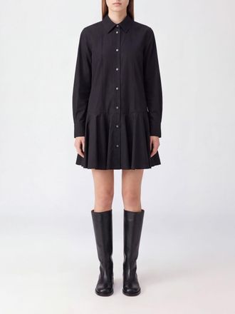 Loewe Minikleid aus Baumwollpopeline mit drapiertem Ausschnitt