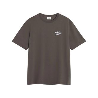 Maison Kitsun&eacute; Homme, Tops, Brun, Taille: L Handwriting Comfort T-Shirt