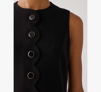 Kate Spade New York Kate Spade Etuikleid Mit Muschelrand f&uuml;r Frauen in Schwarz, Gr&ouml;&szlig;e: 30 | Crepe