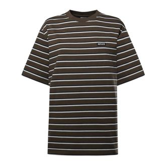 Rotate Rotate Birger Christensen, Femme, Tops, Brun, Taille: 40 FR Oversized Logo T-Shirt